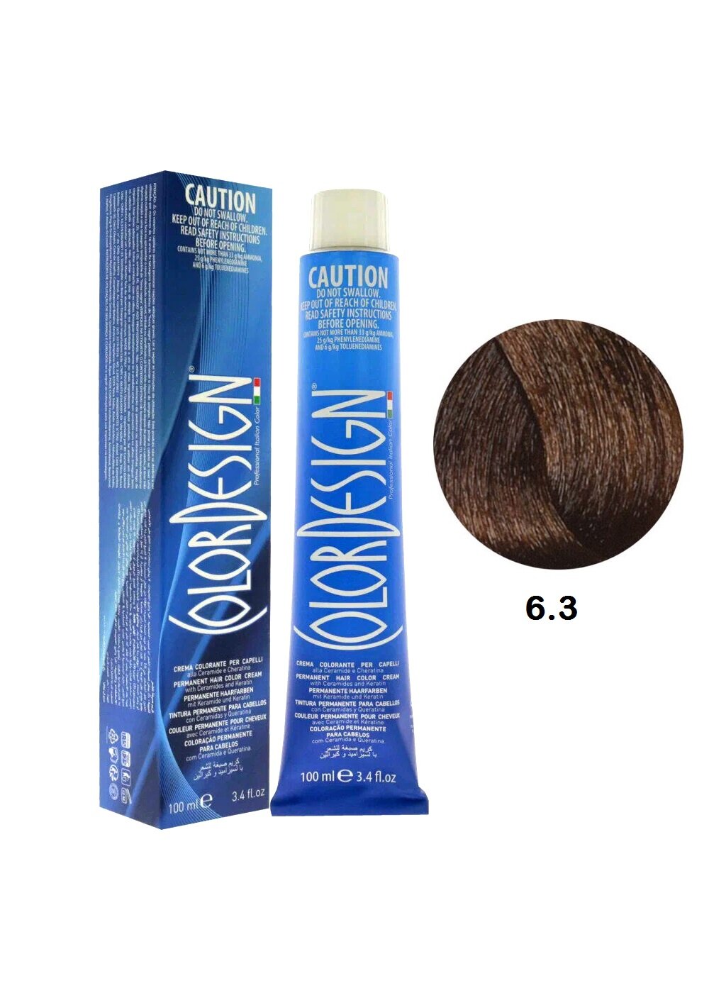 Colordesign Колор Дизайн Стойкая краска для волос 100 мл - Colordesign 6.3