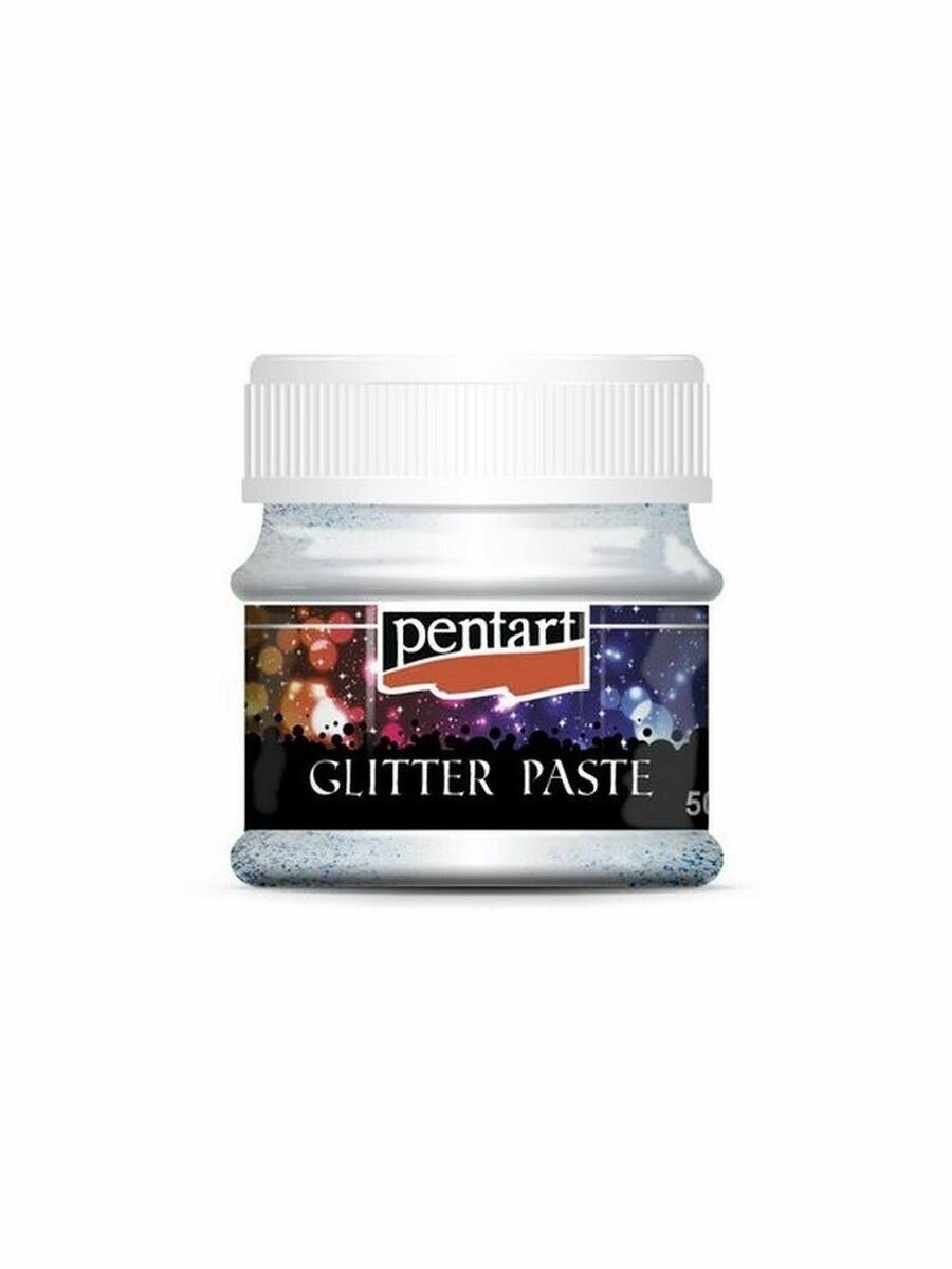 Pentart Паста с блёстками, c/з,50 мл, серебро