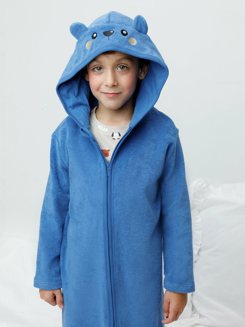 Халат К 5801/яркий кобальт(мишка)