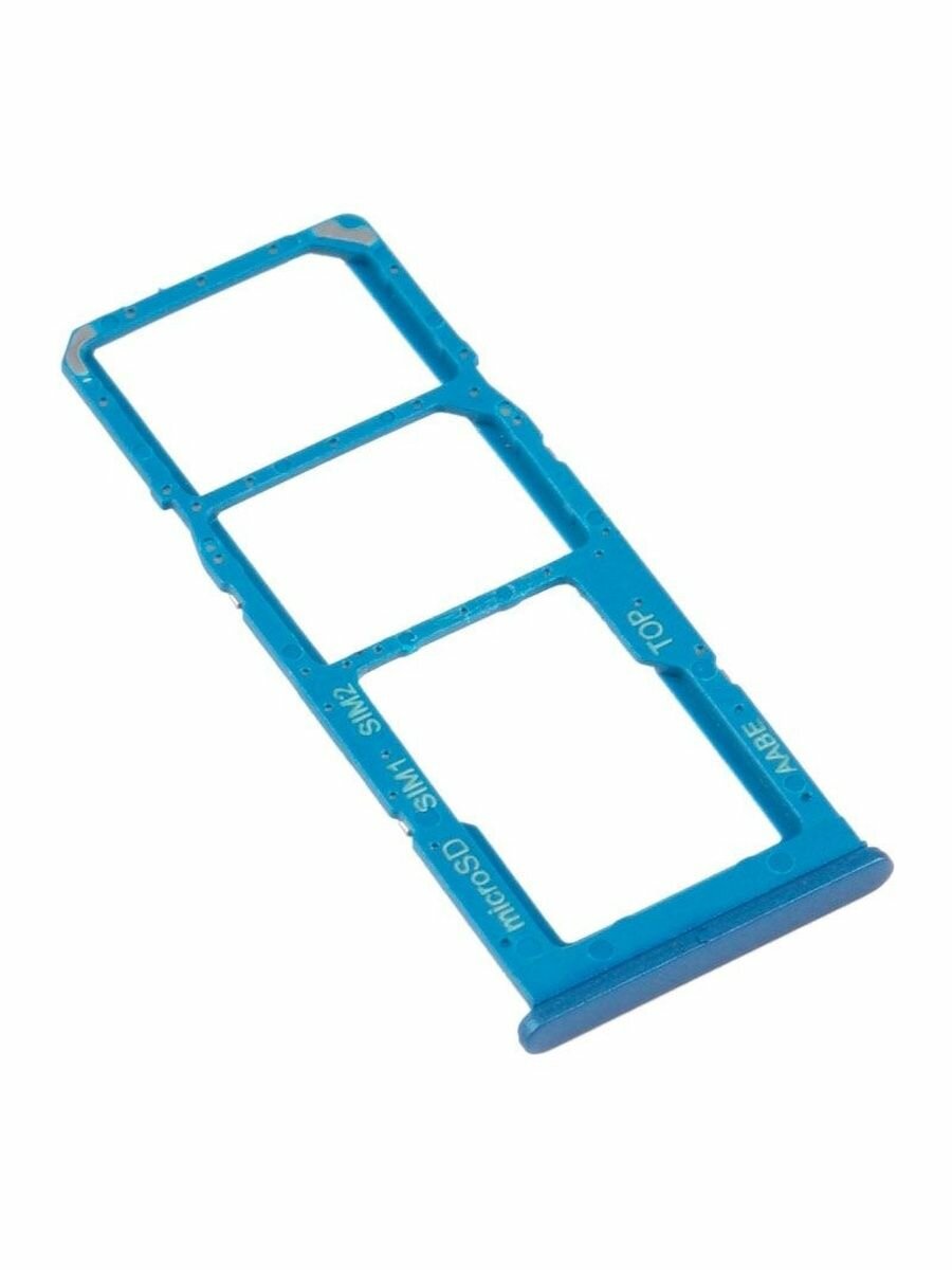 Держатель сим карты (лоток) для Samsung A12 A125F Цвет: Синий