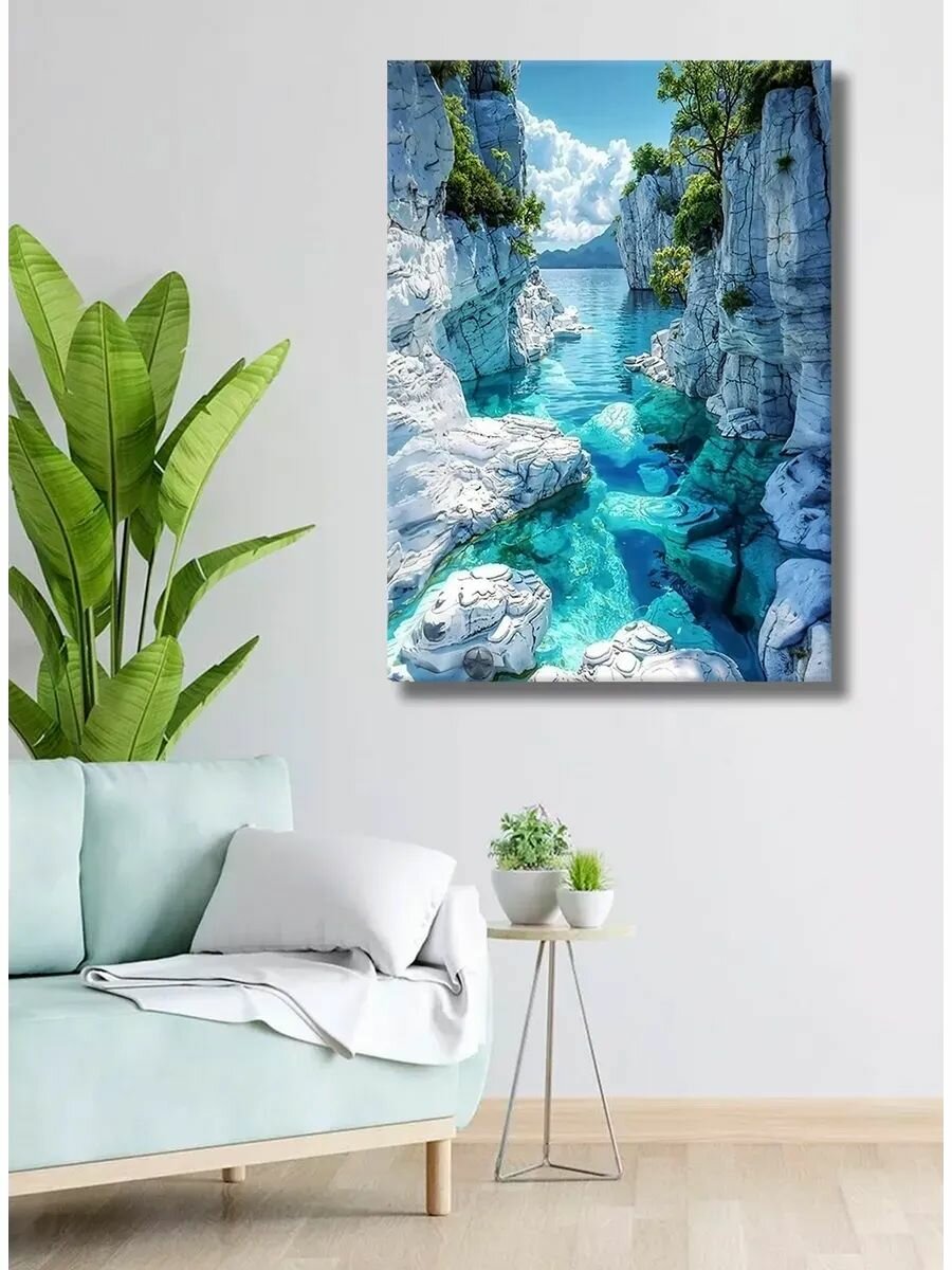 Картина "Голубая лагуна", на стену 30х40см 1шт.