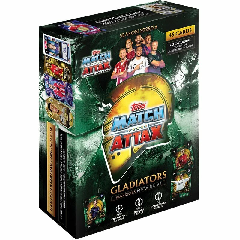 Новый сезонный топпер 2025/26 UCC Match Attax Mega Tin Box Centurions Spartans Warriors Battlers Collection Card быстрая доставка