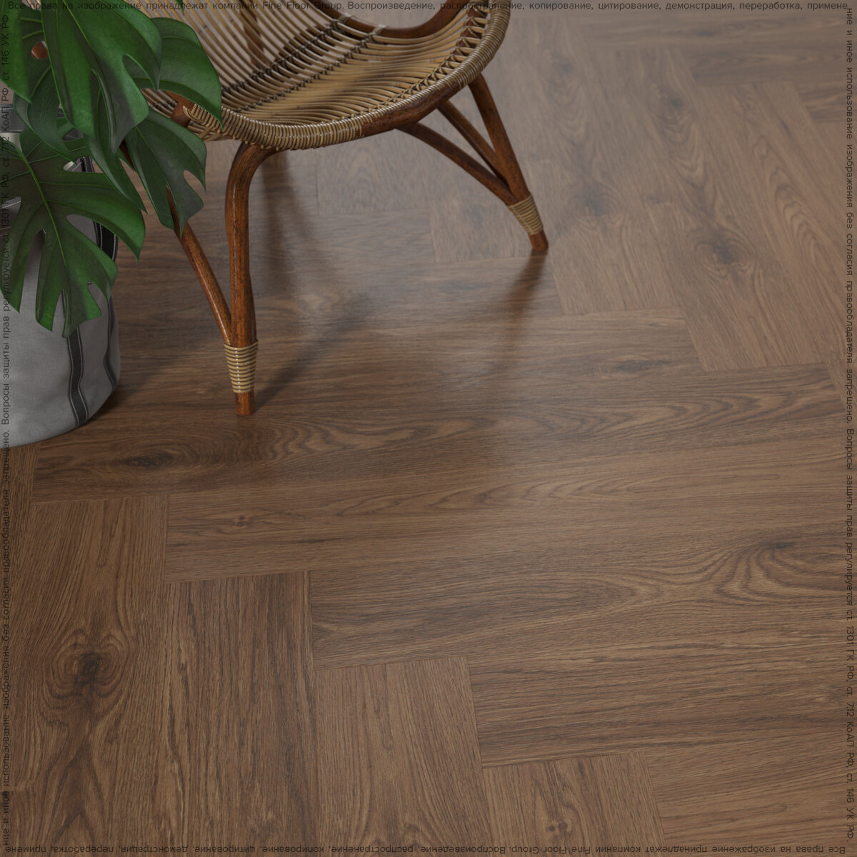 Кварц-виниловая плитка IVC Group TANTO P WINDSOR OAK 846 TAN-846, 42 класс, 2.3 мм, клеевой