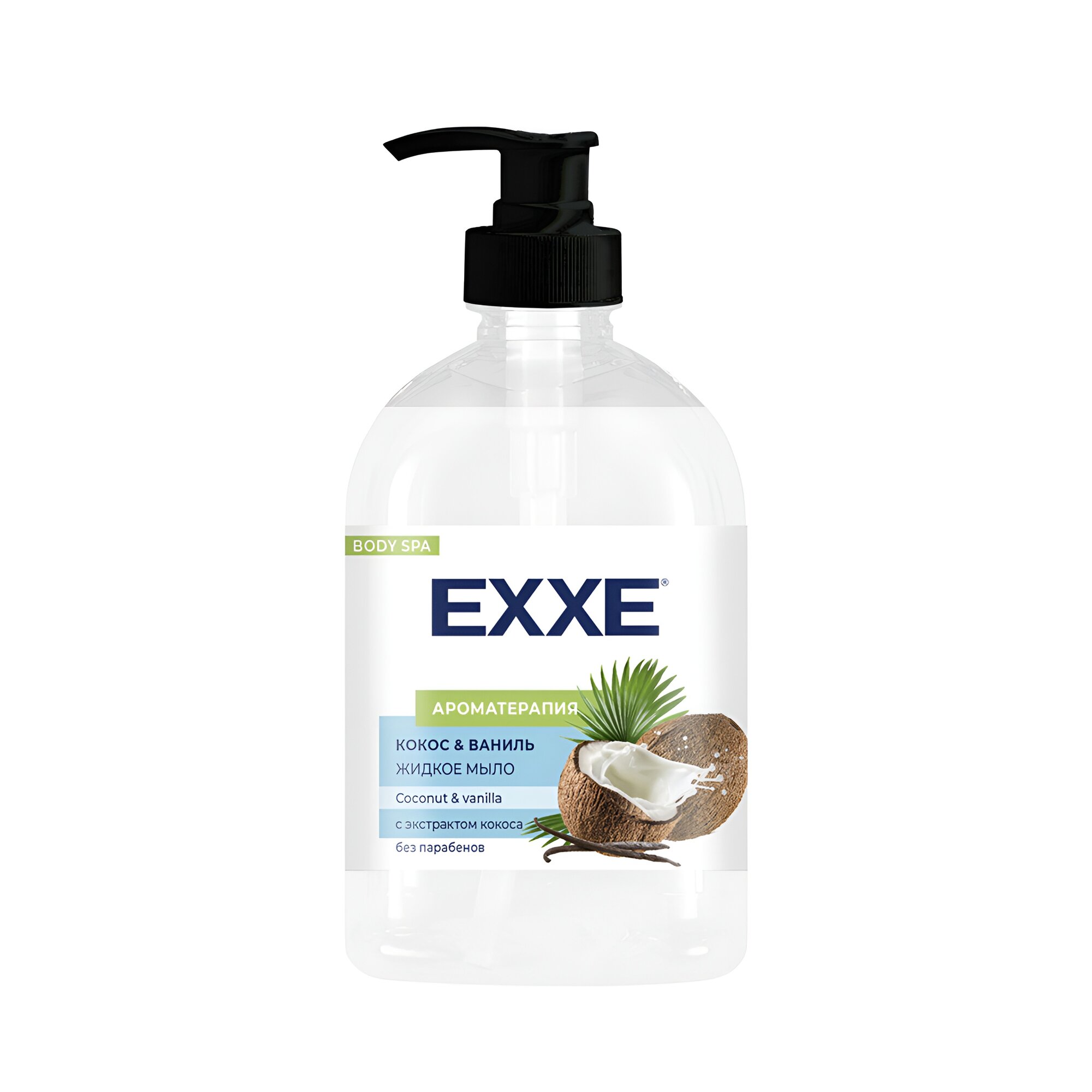 Жидкое мыло "EXXE" аромат Кокос и ваниль, 500 мл, банка с дозатором