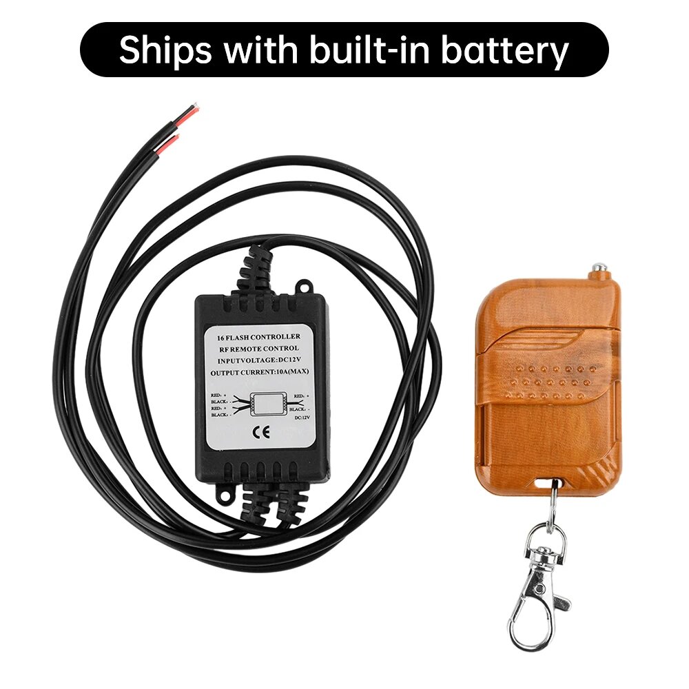 Автомобильный беспроводной контроллер мигалки, украшение DRL, 16 режимов, мигалка в виде глаз, дневные ходовые огни, 12 В, контроллер автомобильного освещения