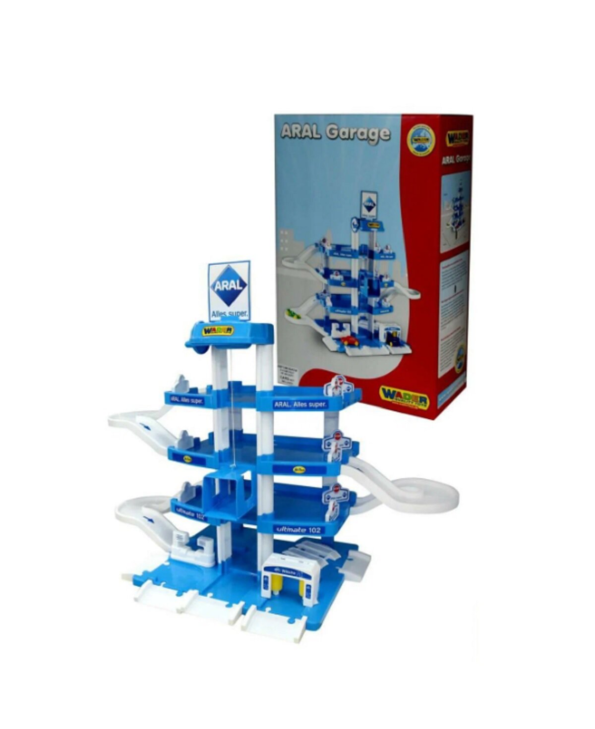 Паркинг Wader ARAL-2, с лифтом, для мальчиков и девочек, от 3 лет, синий