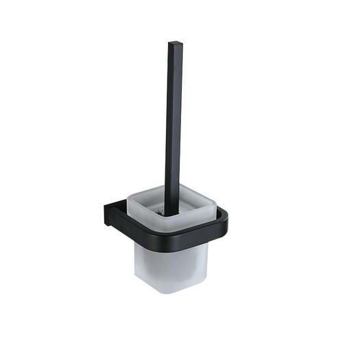 Нержавеющая сталь Черный квадратный настенный туалетный стеллаж (со стаканом), туалетные принадлежности для бытовых моющих средств, туалетные стеллажи