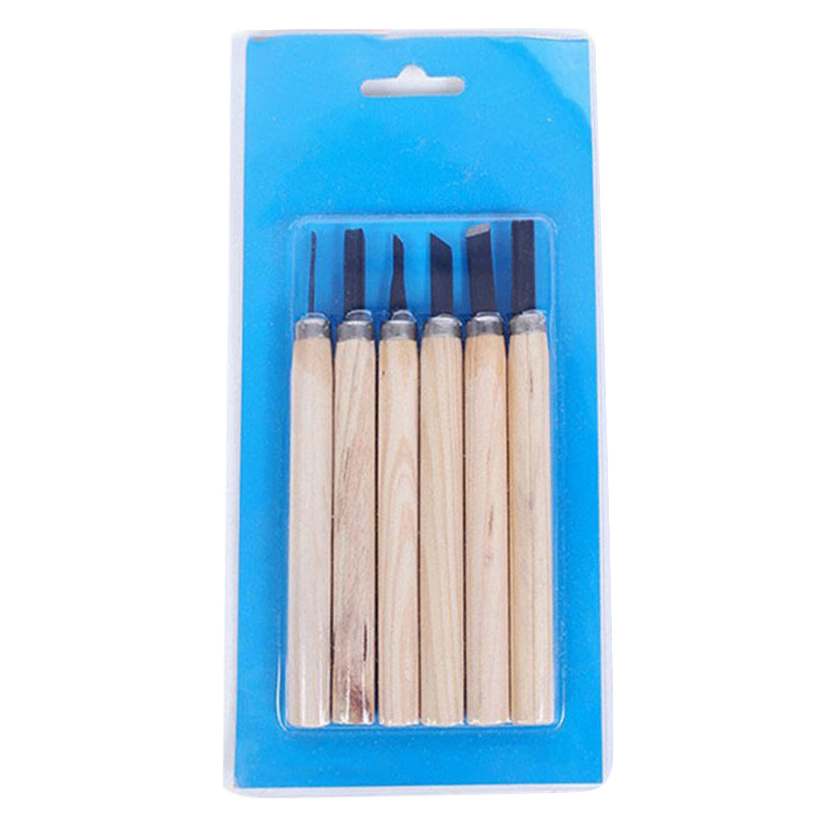 Набор из 6 инструментов для резьбы по дереву, лезвия из марганцевой стали, деревянные рукоятки, для работы с деревом и изготовления поделок своими руками.