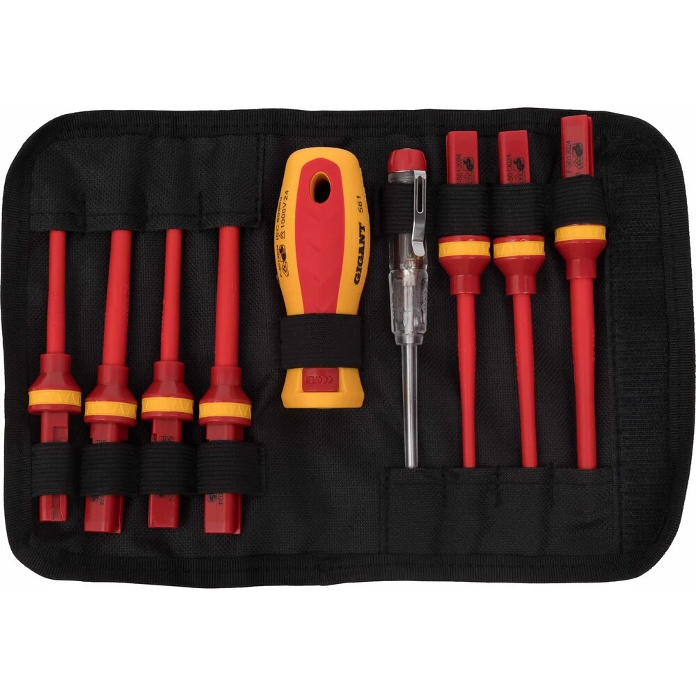 Набор, 9, диэлектрических отверток 9 шт Gigant GBSD-6, переноски инструмента, предназначен