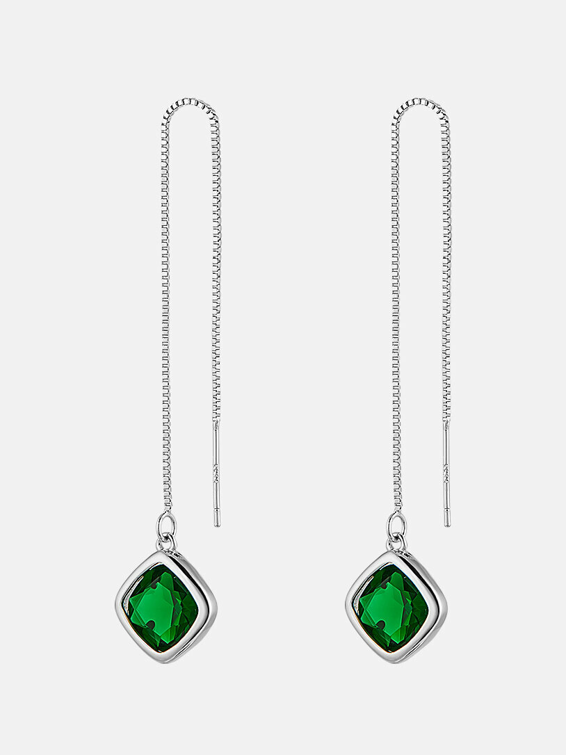 Серьги с подвесками, кристаллы Swarovski