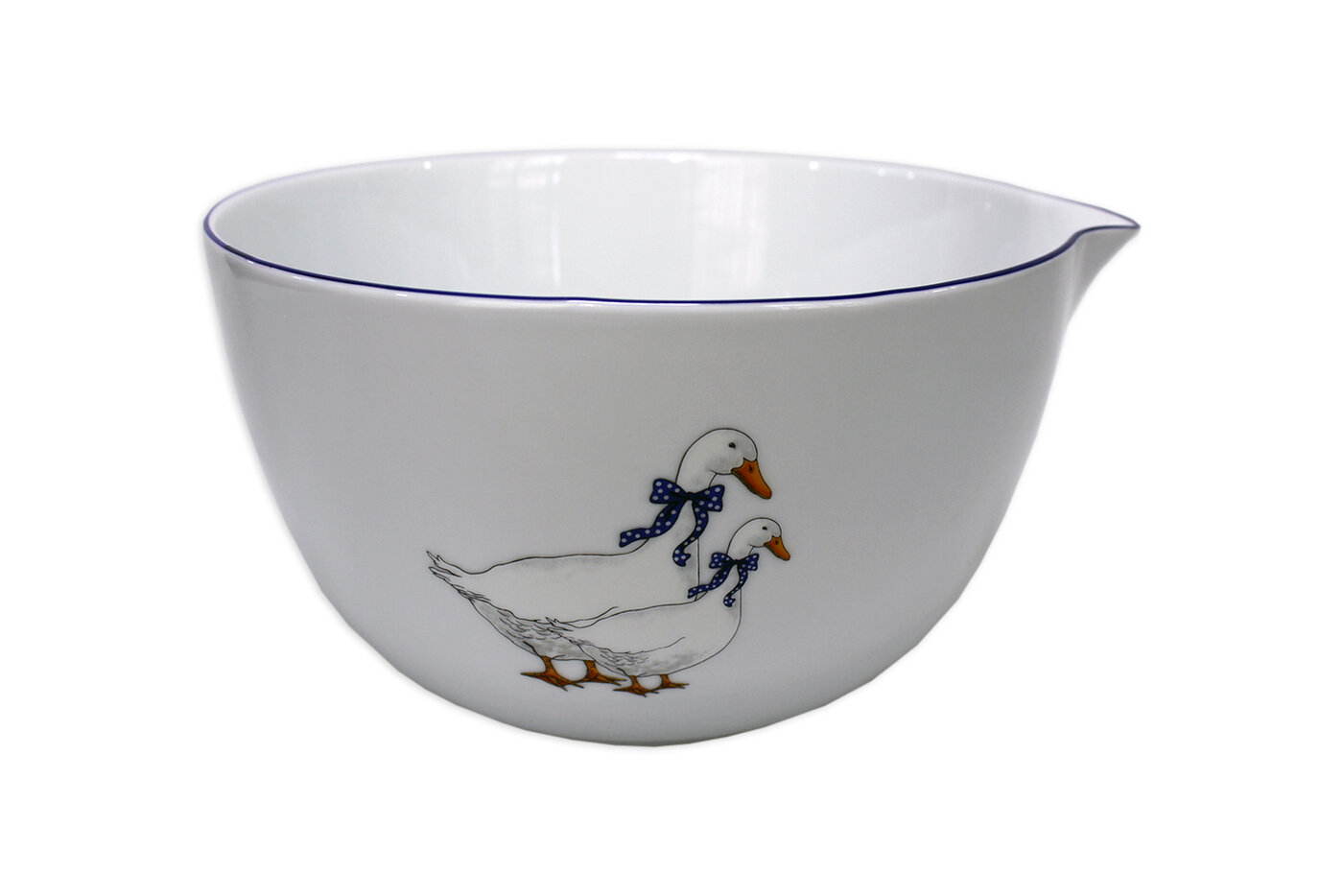 Миска с носиком "Palace" 22 см, 2,75л, декор "Гуси"
