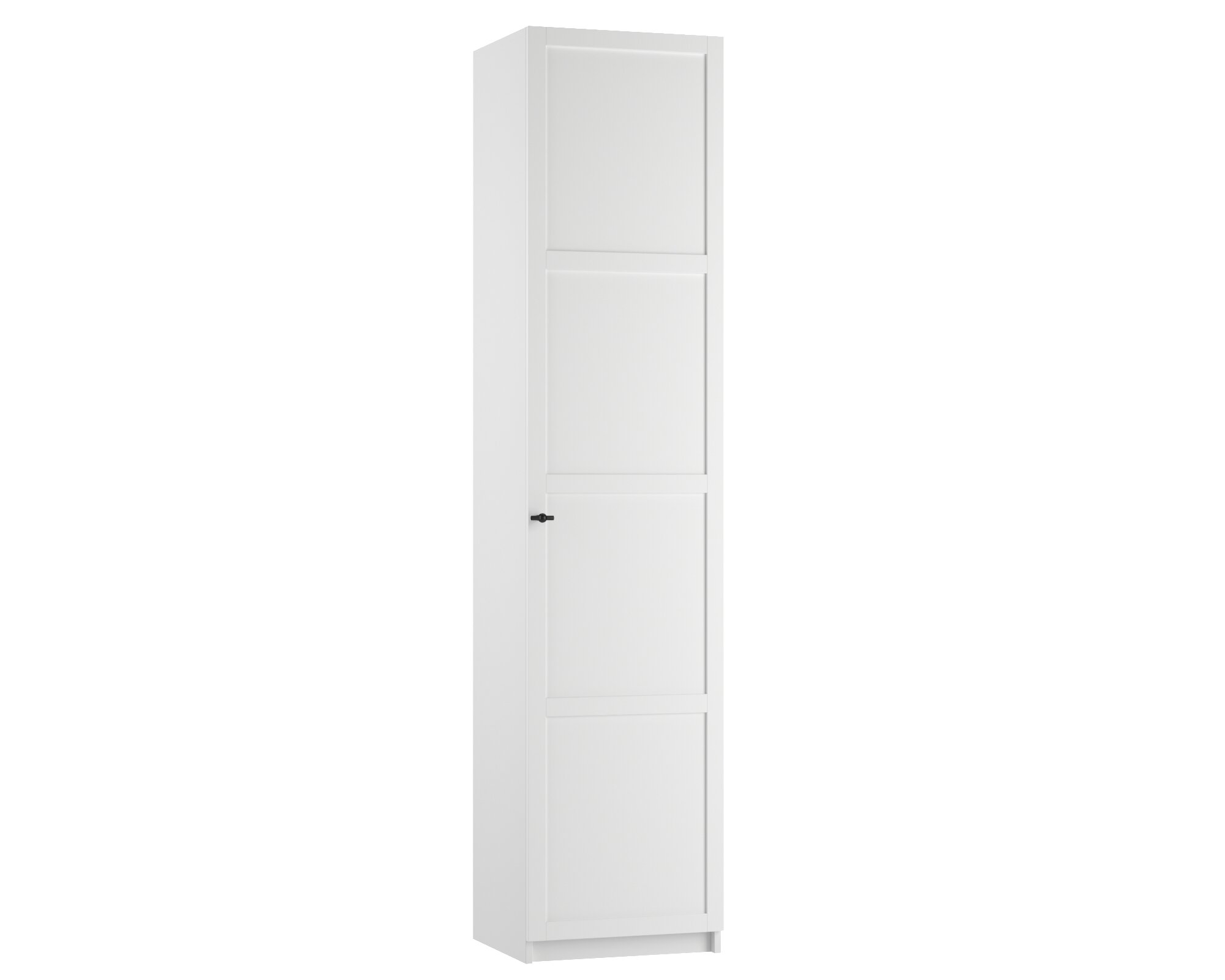 Шкаф пенал со штангой Мебель на Руси " Берг 3" 40х200х50 Белый / Лотос