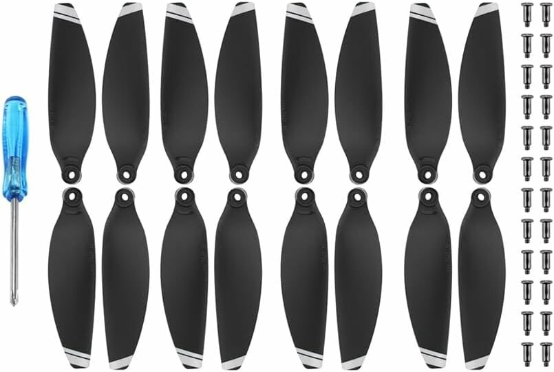 Комплект пропеллеров для DJI Mini 2 / Mini SE (4 пары, 8шт) (серебро)