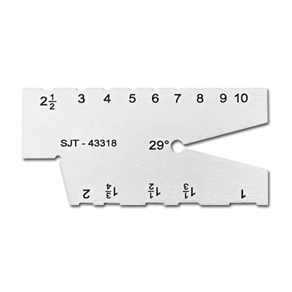 (1 шт.) T-угольник Образец пластины 29 градусов 30 градусов Трапецеидальная резьба Выравнивание Образец пластины Резьба Gauge-29 градусов