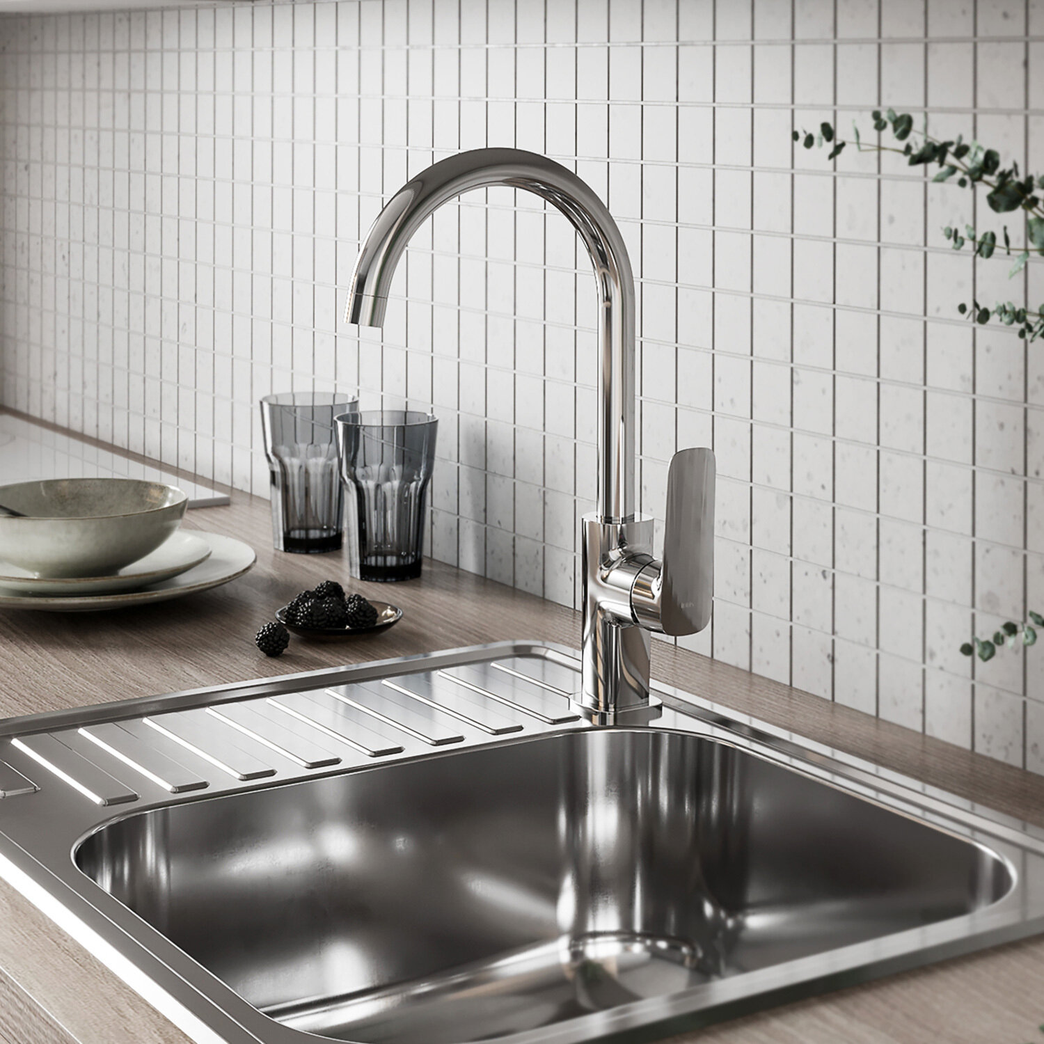 Смеситель для кухни IDDIS Sign SIGSB00i05 латунь хром глянцевый