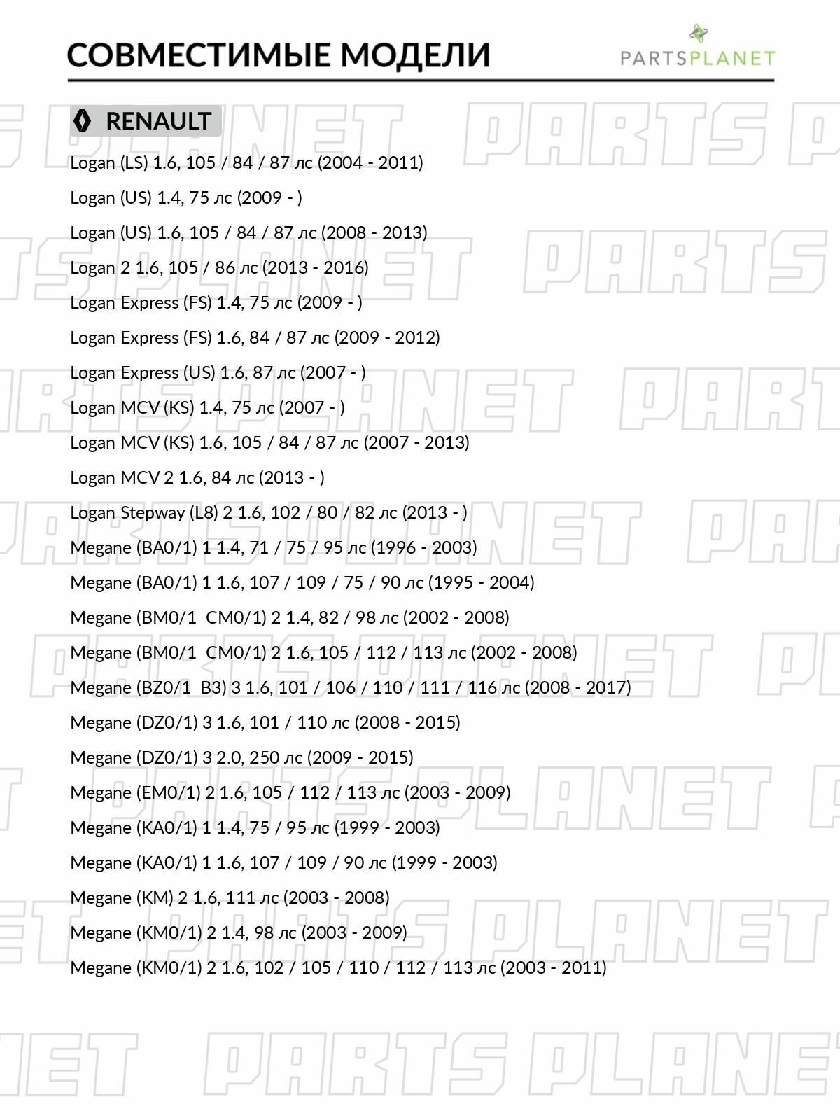 Помпа, водяной насос для ВАЗ Лада Ларгус, Рено Дастер, Логан, 1, 2 арт WPP1686 PILENGA — фото 1