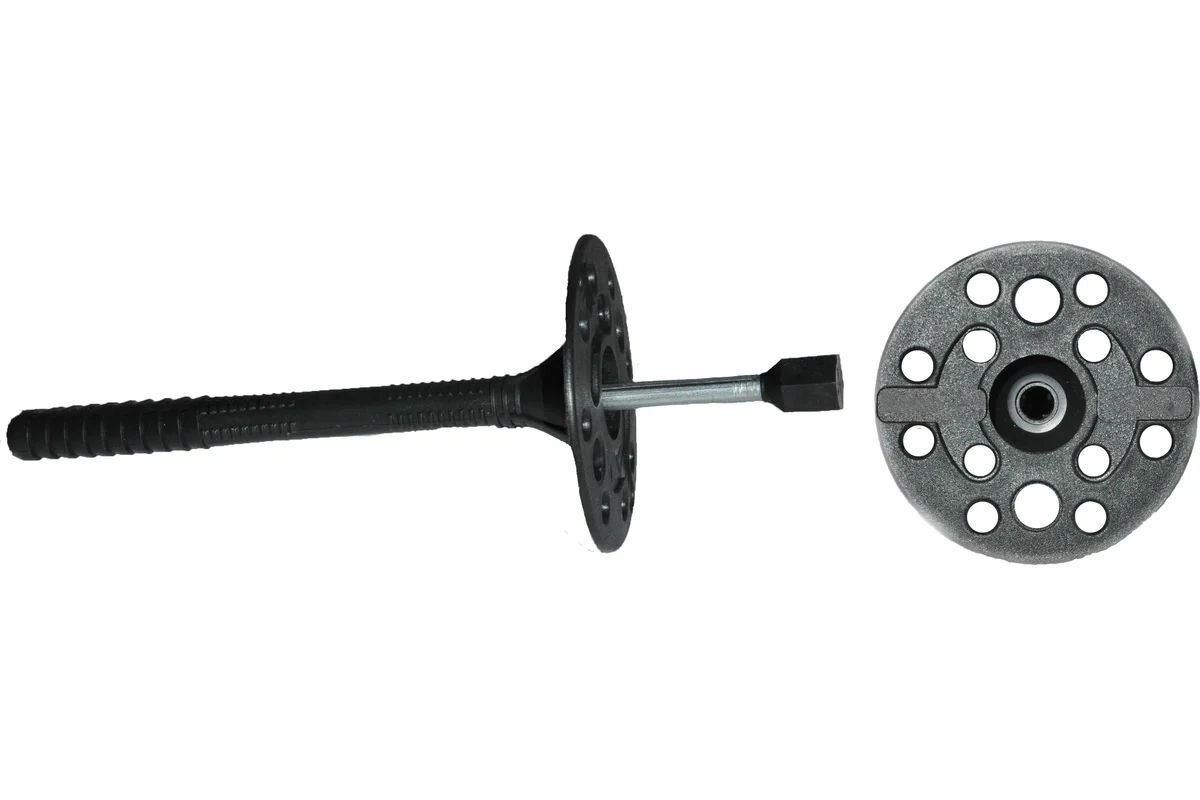 Дюбель для теплоизоляции с оц. гвоздем и термоголовкой INTERFIX 10x200, 500 шт. 19848