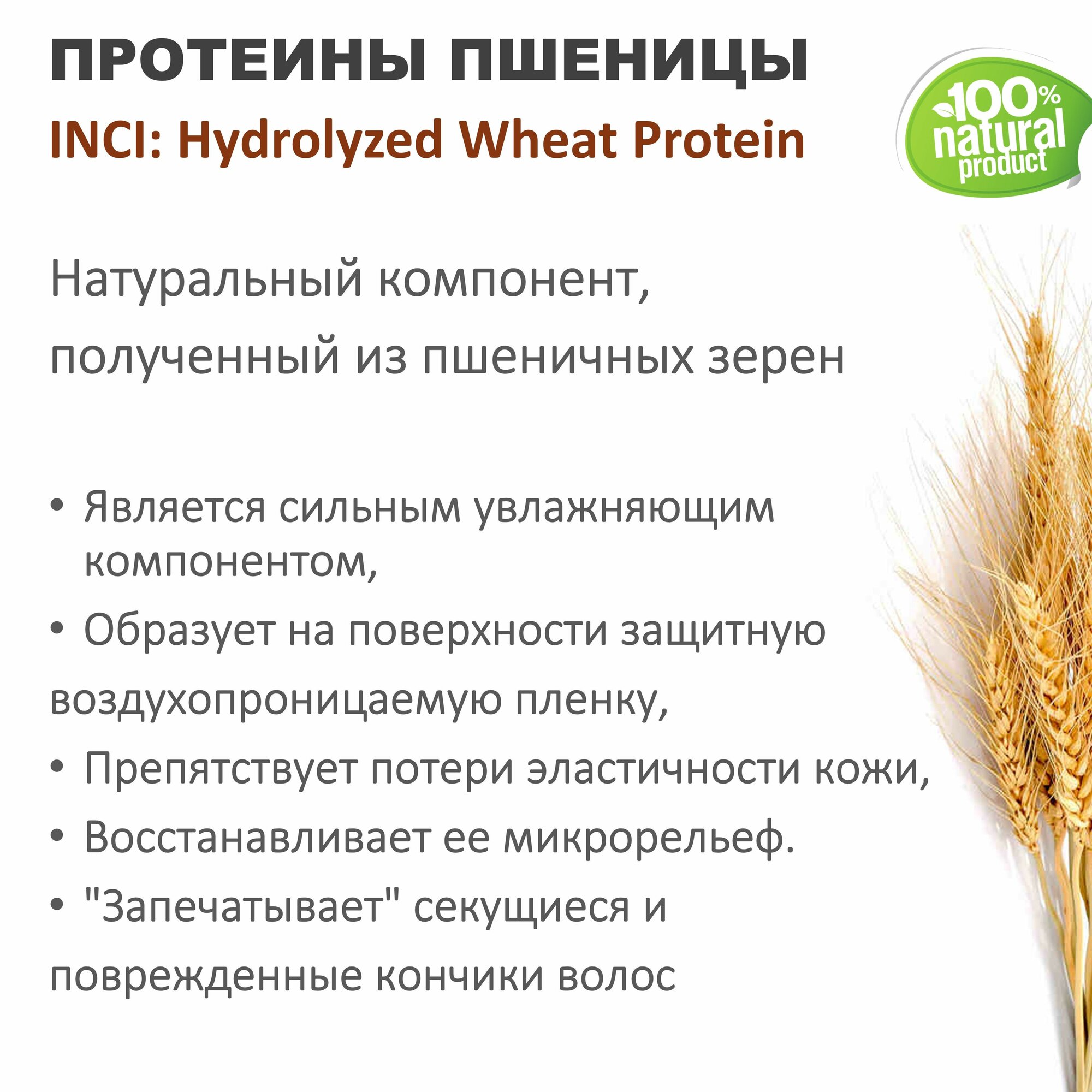 Протеины пшеницы, Hydrolyzed Wheat Protein - 100 мл — фото 1