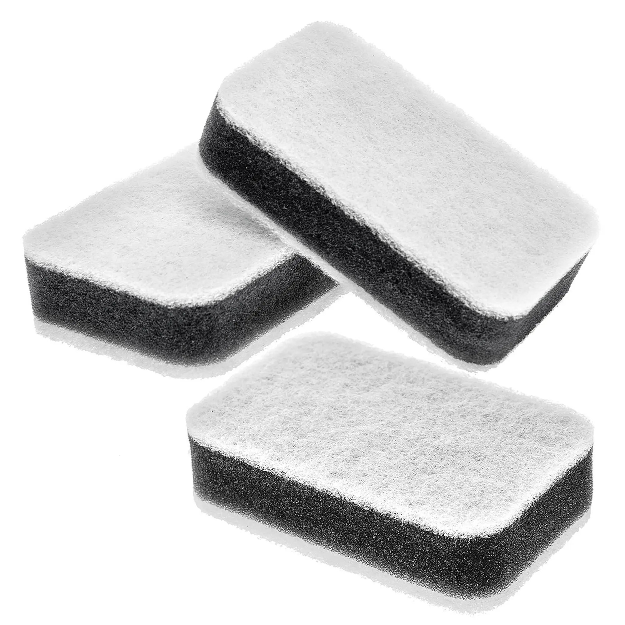 You'll Love губки для мытья посуды, набор 3 шт черный/белый, прочные и долговечные