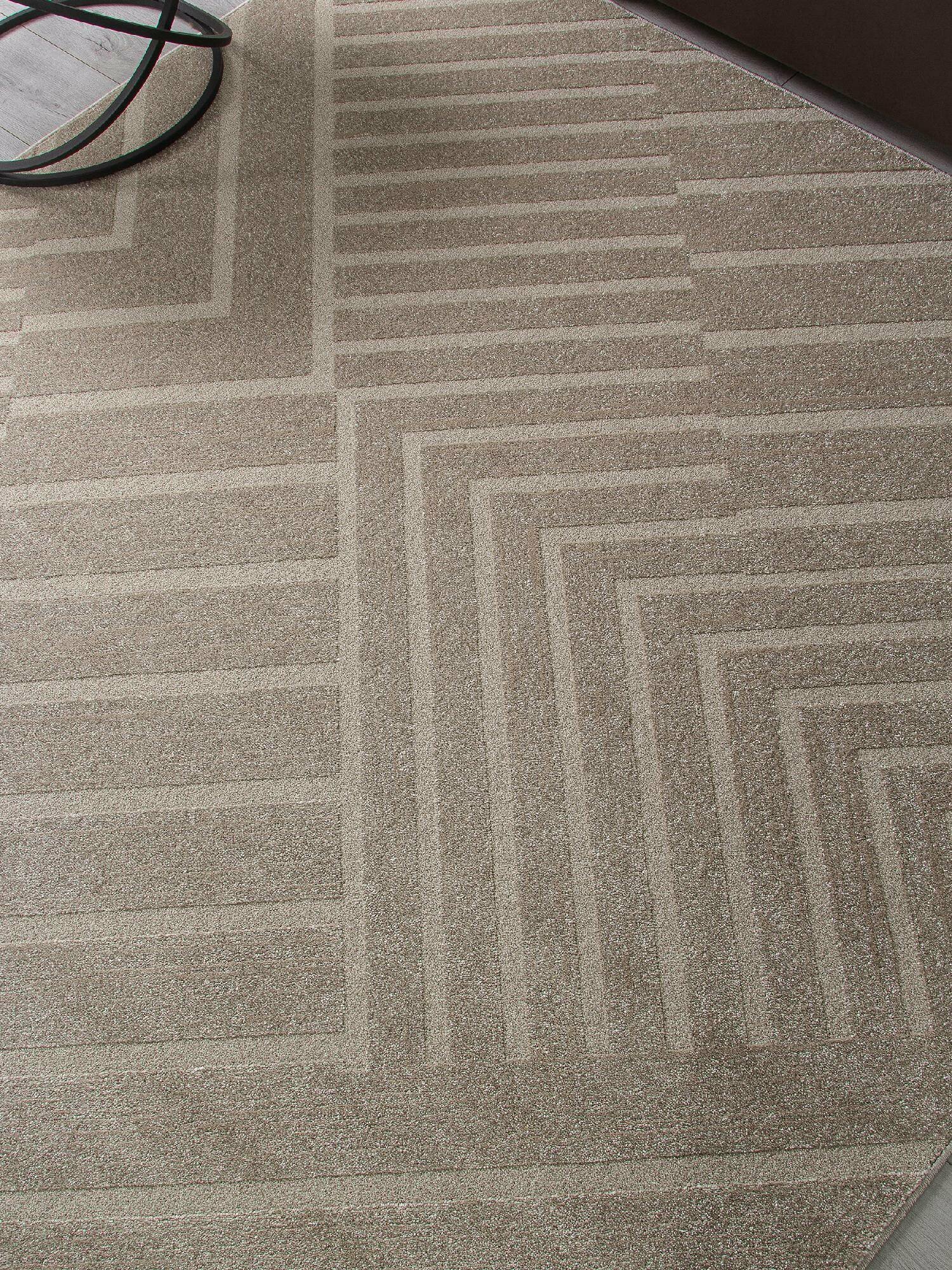 Ковер 300х500 см бежевый современный ворс 8 мм 343432 KoverVDom