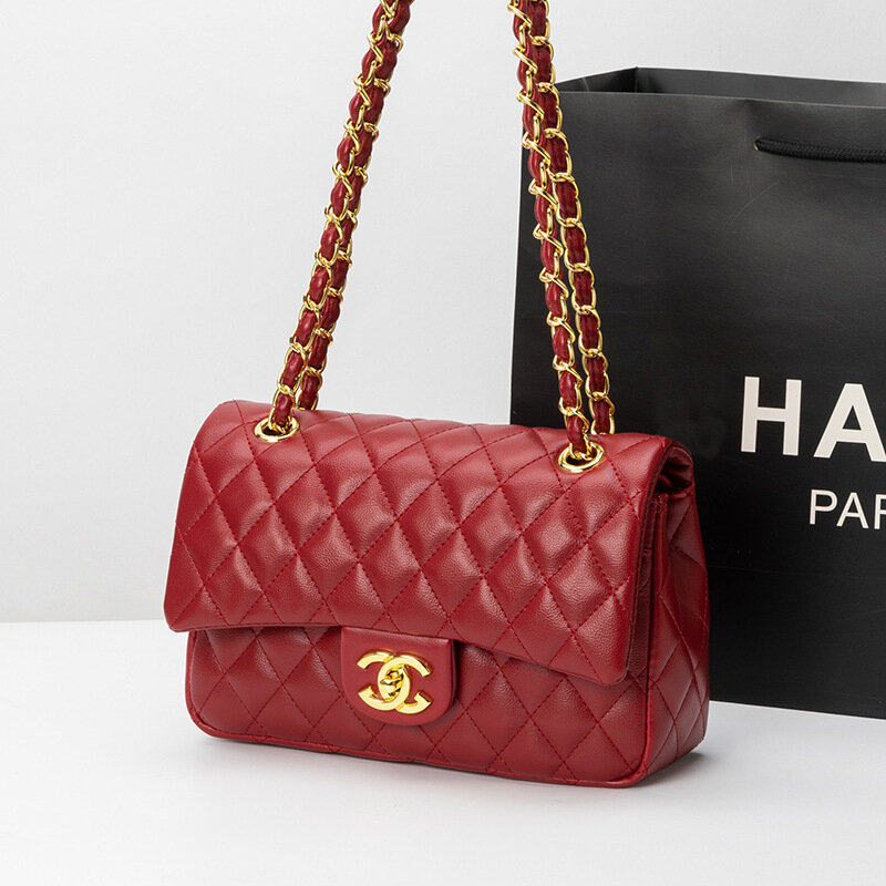 Сумка через плечо Chanel CF Classic Quilted Chain, универсальная, из натуральной кожи, маленькая сумка в стиле Chanel, высококачественная текстура, женская сумка