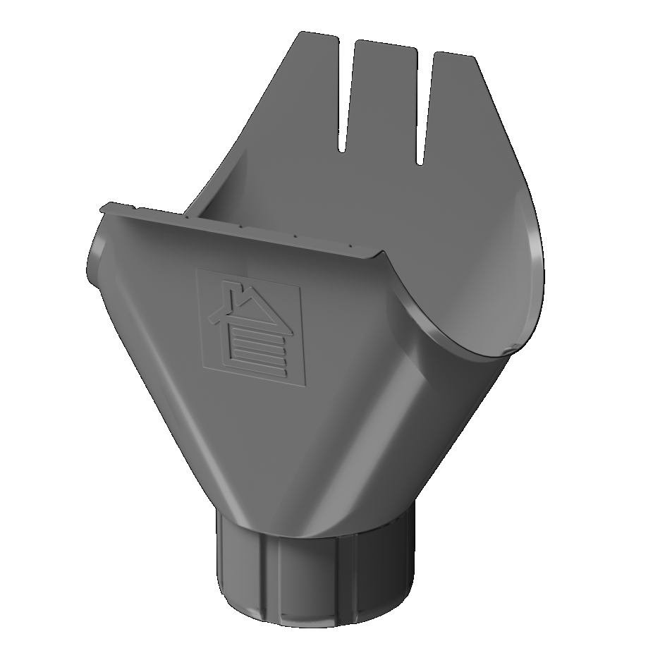 Docke STAL PREMIUM Воронка желоба 125/90 (Графит 7024), диаметр трубы 90, толщина 0.63