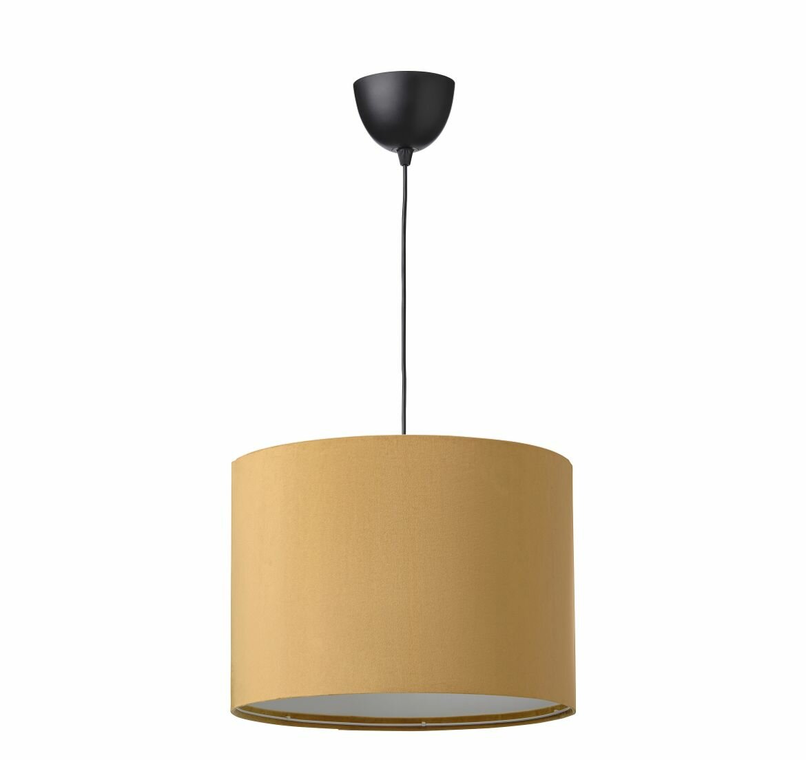 MOLNKIKT/SUNNEBY Подвесной светильник, черный/темно-желтый бархат, 42 см