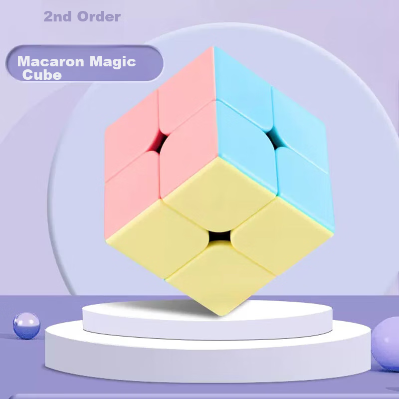 Moyu Culture Macaron Color Two-Layer Magic Cube, Quick-Solving Smooth Cube, Student Teaching Cube, Early Education Toy for Children, Gift for Boys And Girls