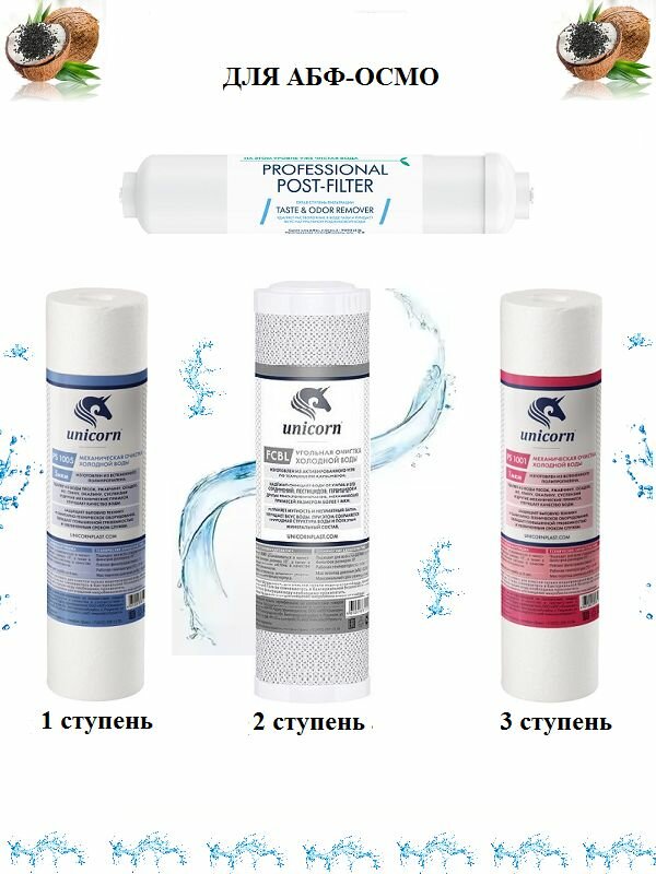 Комплект Картриджей К-4 // без мембраны // для абф-осмо