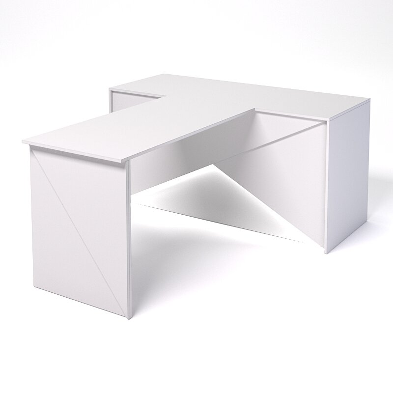 Стол руководителя №2 с приставкой брифингом, Белый. Производитель товара - компания Westcom.