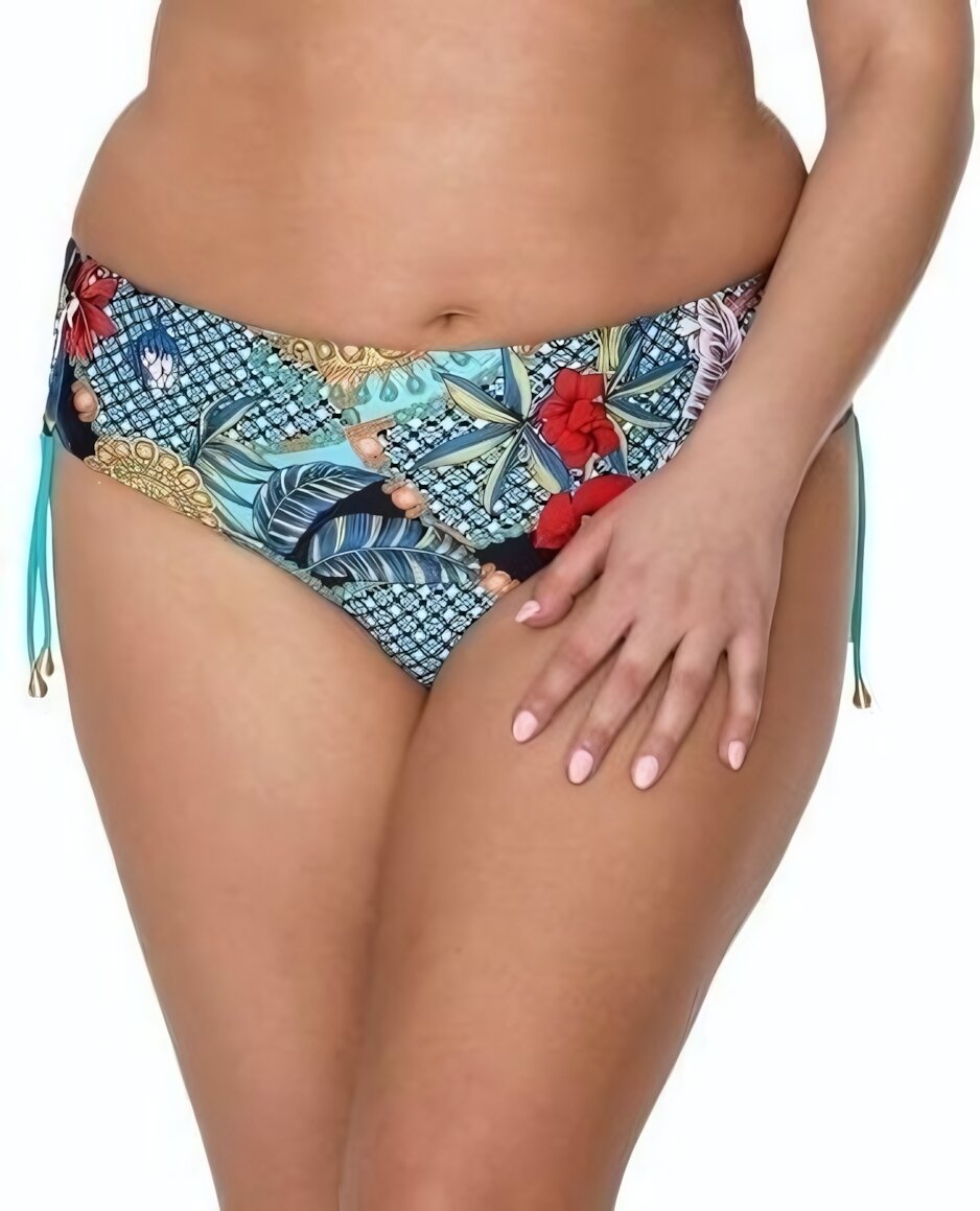 Купальник Плавки с регуляцией высоты и флористическим рисунком