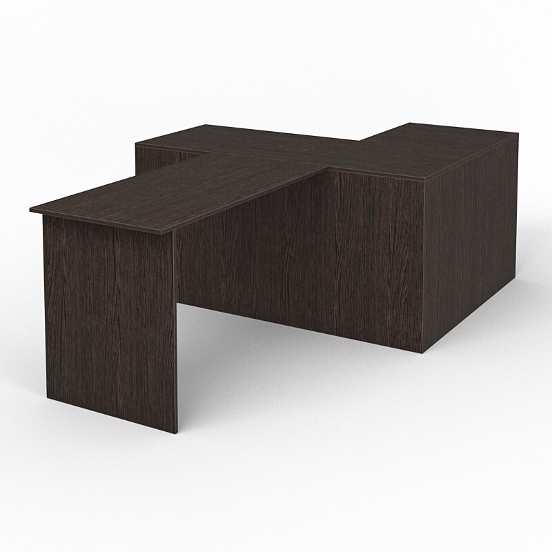 Стол руководителя №16 с приставкой брифингом, Дуб Венге. Производитель товара - компания Westcom.
