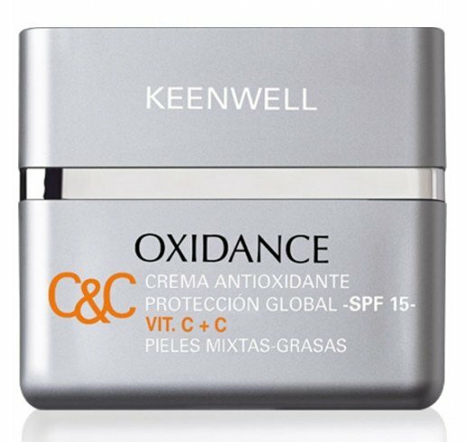 Антиоксидантный крем с витаминами C+C для норм и сухой кожи 50 мл Oxidance Crema Antioxidante SPF15 Keenwell / Кинвелл