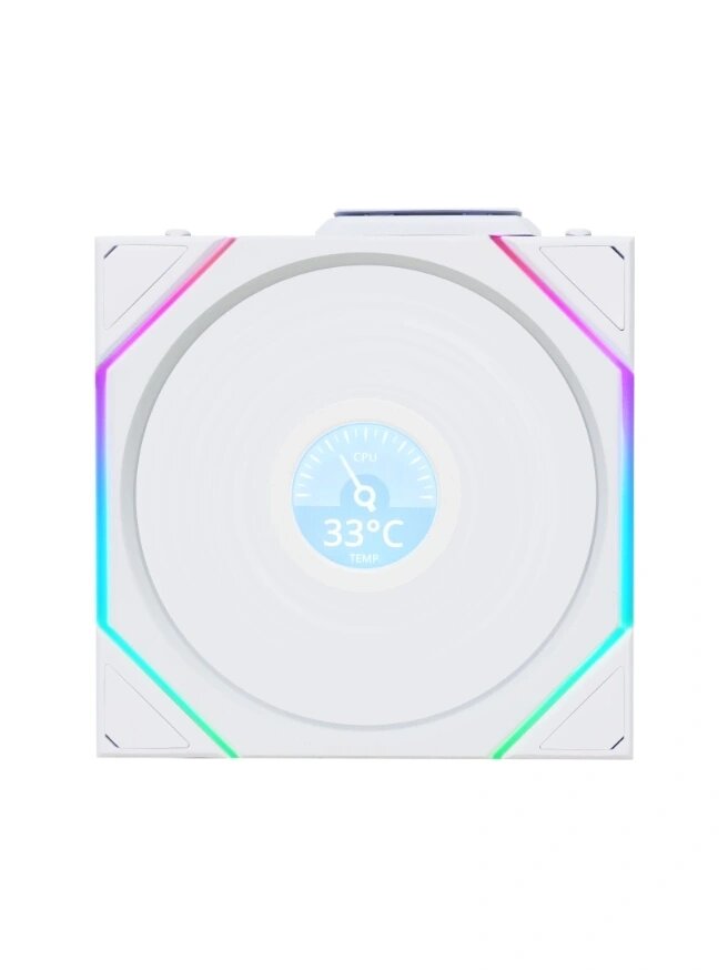 Вентилятор Lian-Li Uni Fan TL Wireless LCD 120 ARGB, 120х124x28, белый, 4-pin Ret (G99.12TLLCD1W1W. R0)