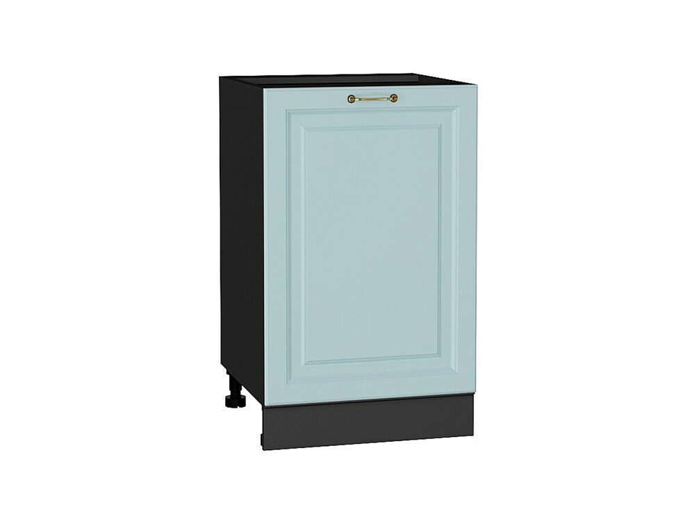 VVT Шкаф нижний с 1-ой дверцей Ницца Graphite, Голубой, 500 В*Ш*Г 816*500*478, фасад МДФ Голубой, корпус Graphite Голубой