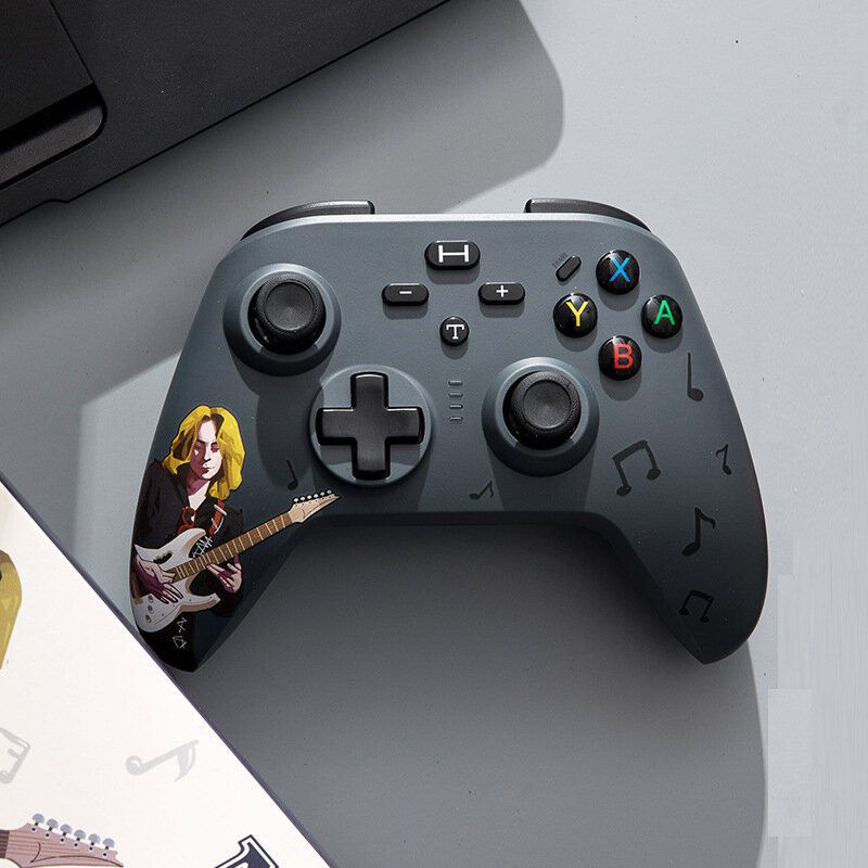 Беспроводной игровой контроллер для Switch с вибрацией, 6-осевым гироскопом и акселерометром - музыкальная версия серый