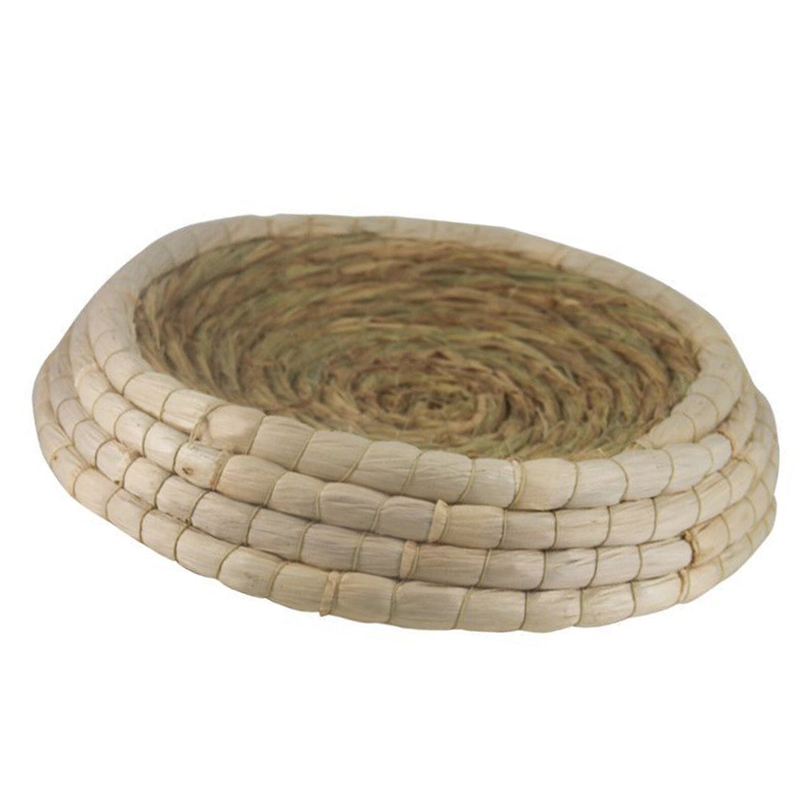 Соломенное кошачье гнездо, сотканное вручную, кошачье гнездо, дышащее круглое кошачье гнездо для кошек, собак, кроликов, гусей, диаметр дна 45 см/17,7 дюйма