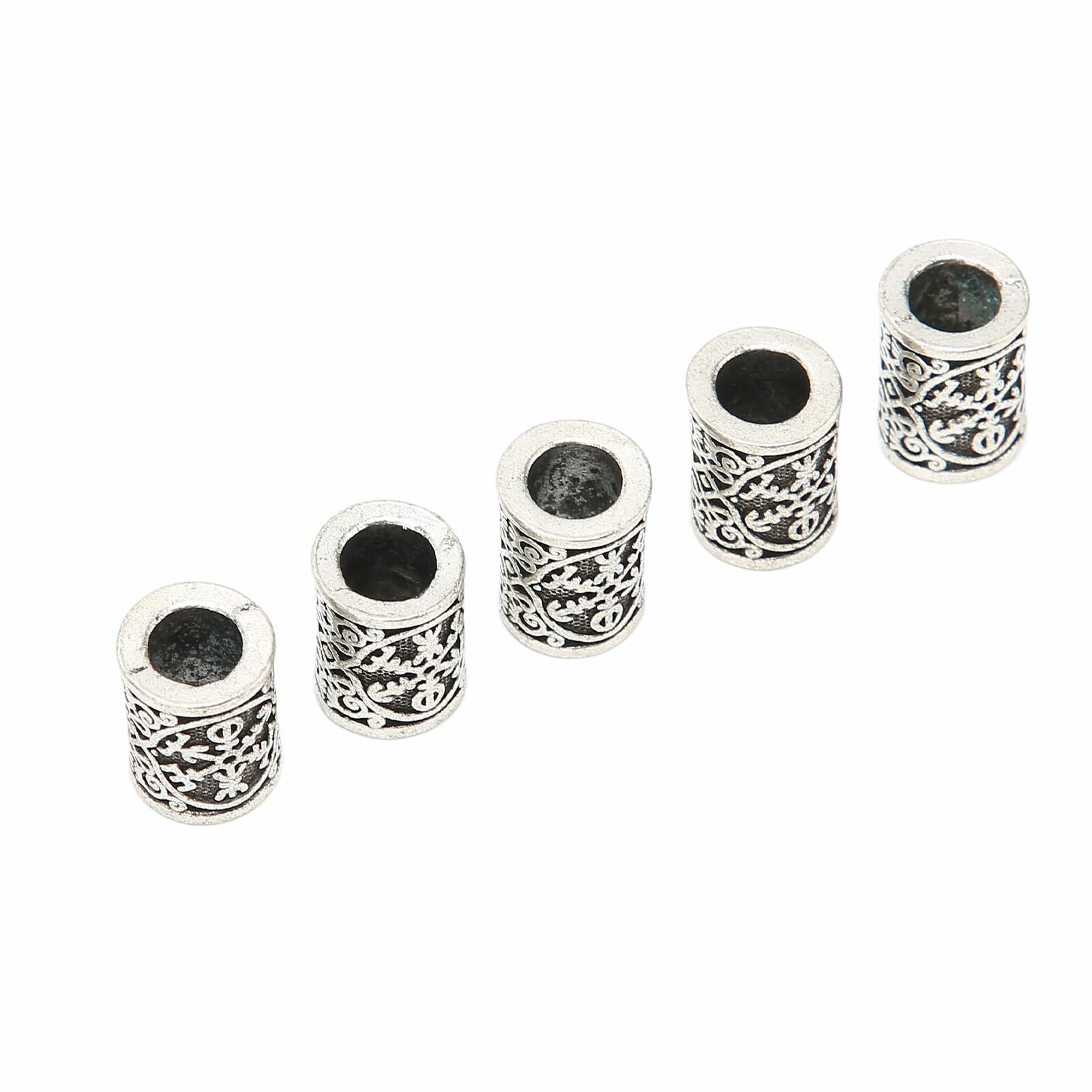 5 шт. бусины для бороды викингов, винтажные, из сплава, для бороды, косичек, браслетов и ожерелий