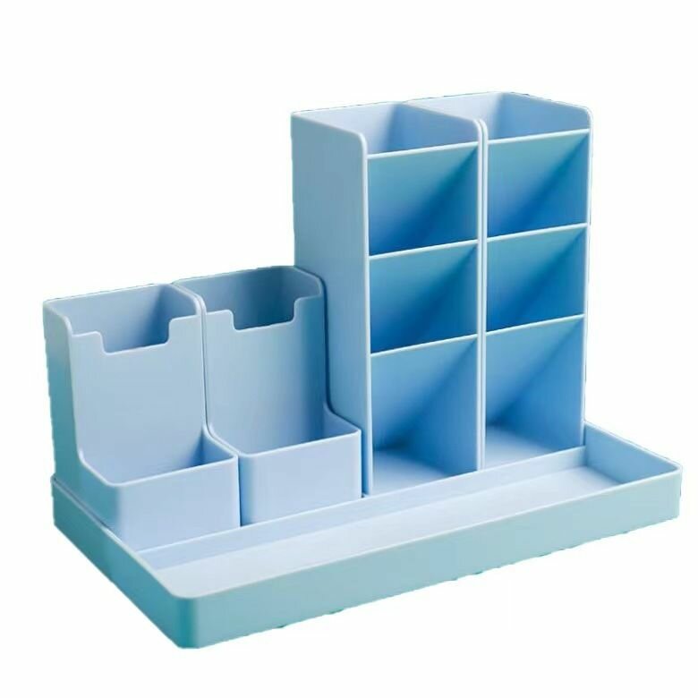 Симпатичная квадратная подставка для ручек с косой вставкой, большая вместимость, ящик для хранения, светло-зеленый