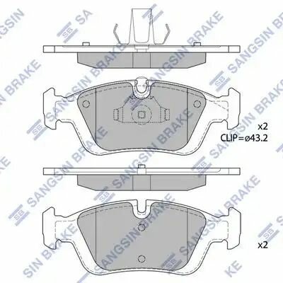 Колодки дисковые передние BMW E46 1.6-2.8/1.8D/2.0D/Z3 1.8-2.8 95>