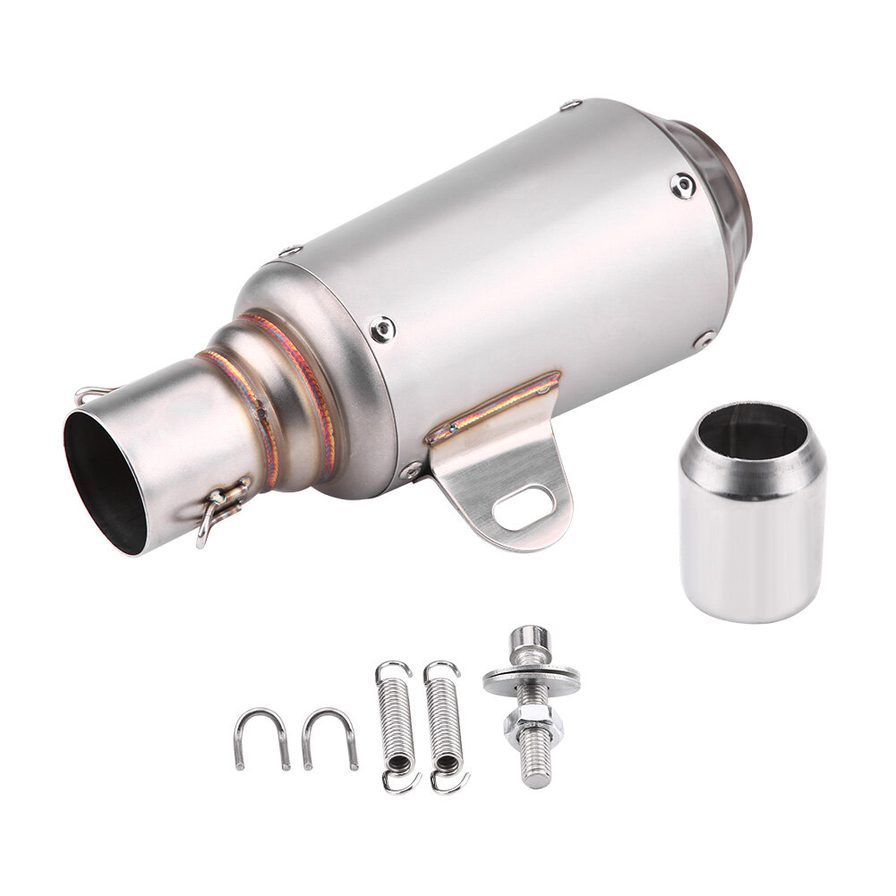 Универсальный глушитель для мотоцикла, насадка на выхлопную трубу из нержавеющей стали, титанового цвета