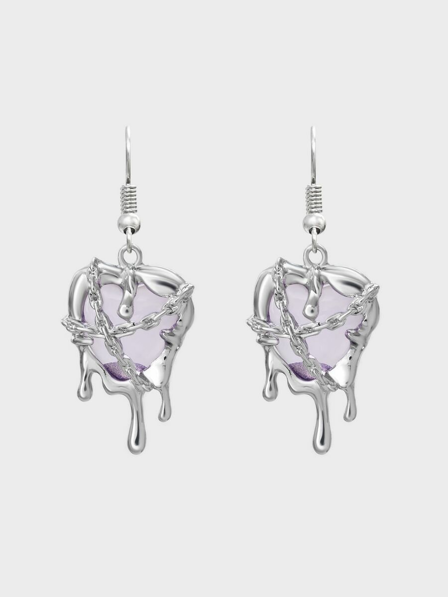 Серьги пусеты, фианит