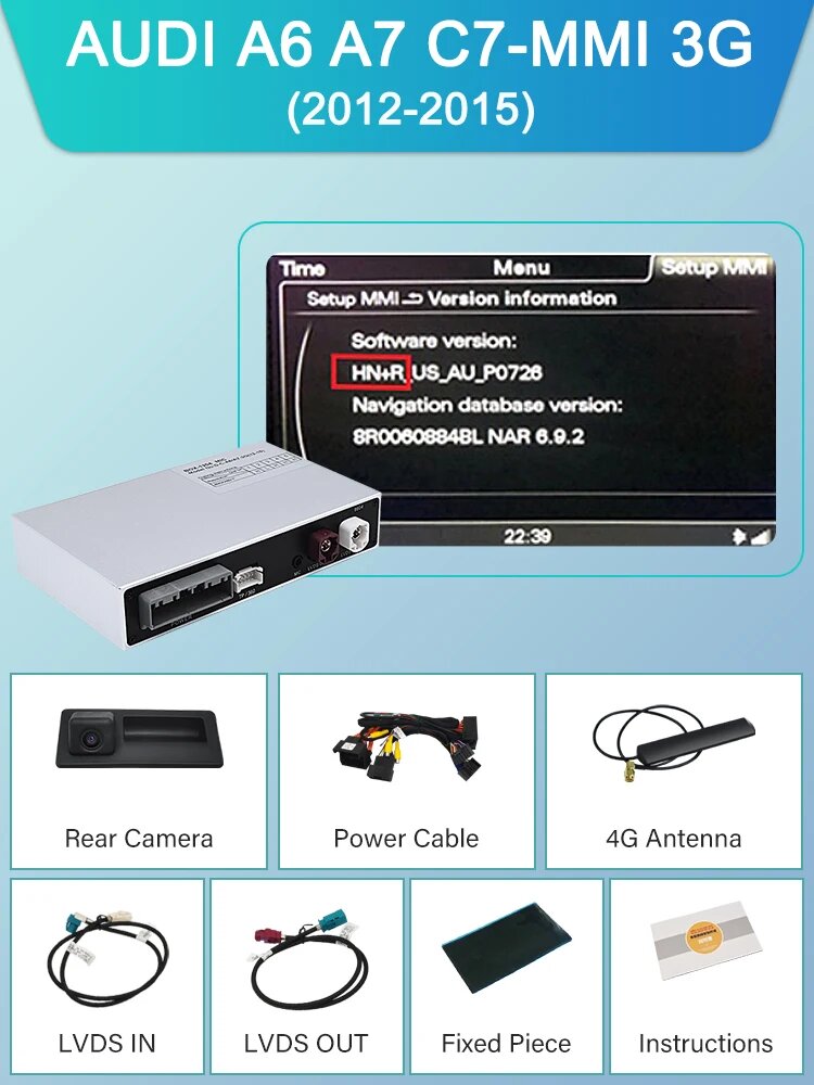 Беспроводной модуль CarPlay для Audi A6 A7 C7 MMI3G 2010-2015 RMC 2012-2018 MHI MIB 2016-2018 Car Play Box Android Auto Camera A6 A7 12-15 3G Camer