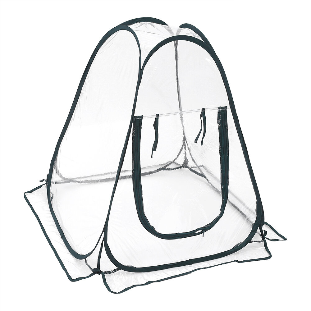 Мини Теплица: Водонепроницаемый ПВХ и Стальной Каркас для Надежной Защиты Растений от Ветра и Мороза - Прозрачный Парник для Быстрого Роста и Фотосинтеза Укрытие для Грядок for Сада и Дачи для Продления Сезона Выращивания Рассады, Клубники и Цветов