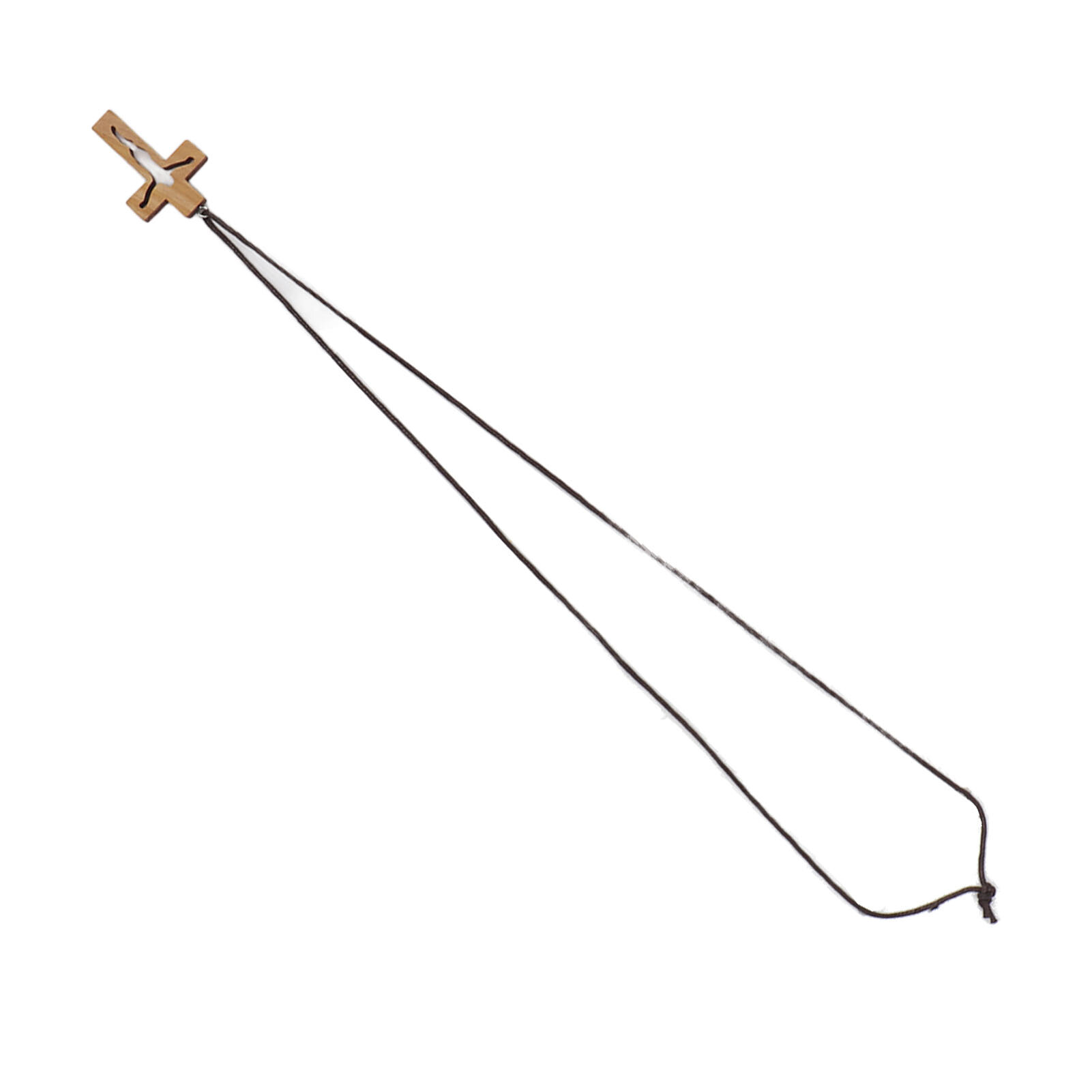 Ожерелье с подвеской в виде деревянного креста ручной работы, ожерелье с полым крестом ручной работы для мужчин и женщин