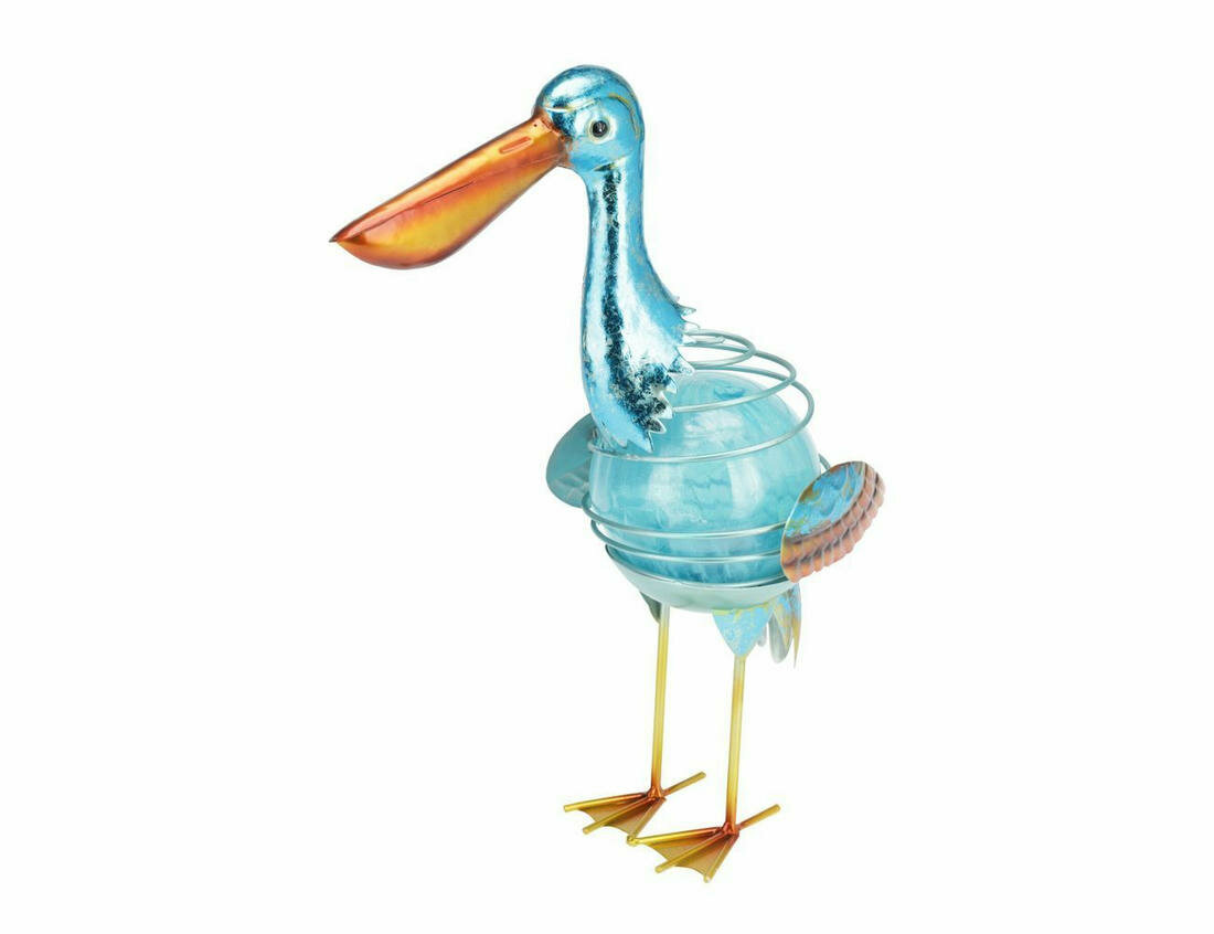 Садовый светильник на солнечной батарее Solar солнечный пеликан, металл, 34 см, Koopman International