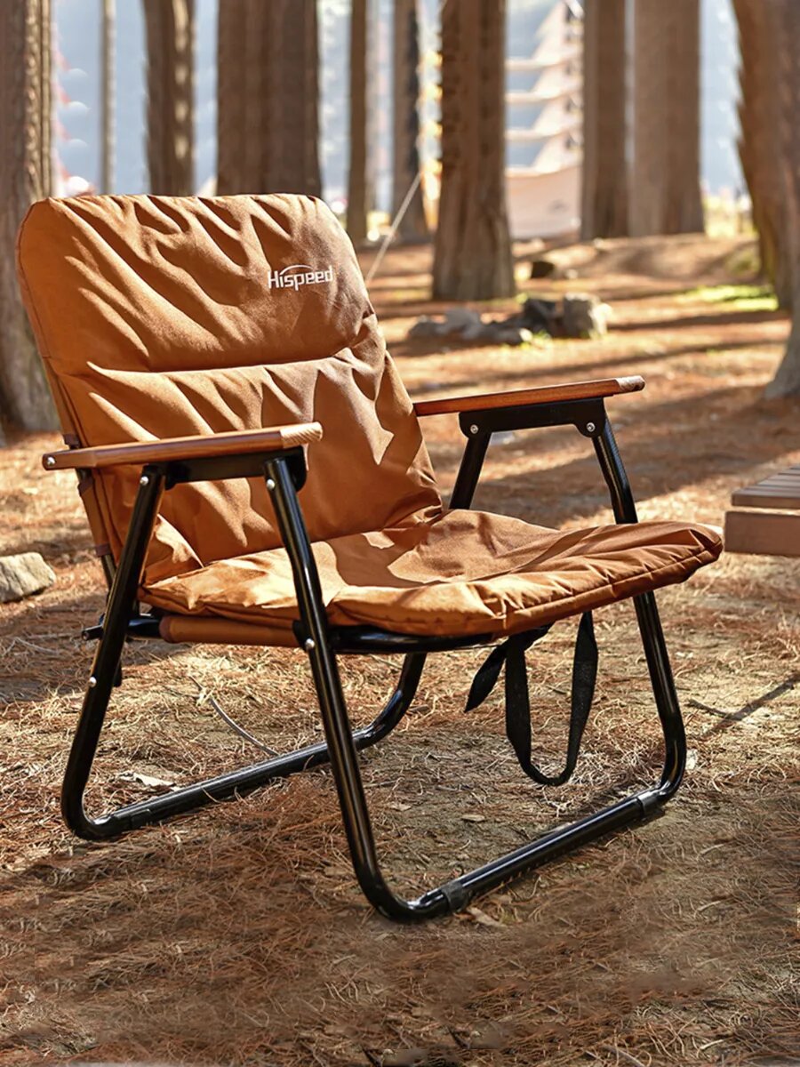 Кресло туристическое Profi House складное, комфортное, коричневое