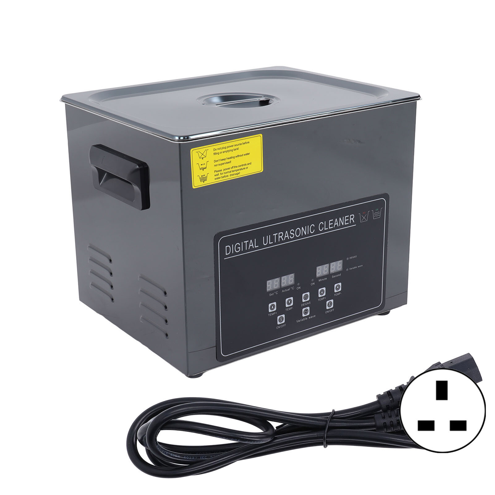 Ультразвуковая ванна из нержавеющей стали, для электроники, 220В, UK