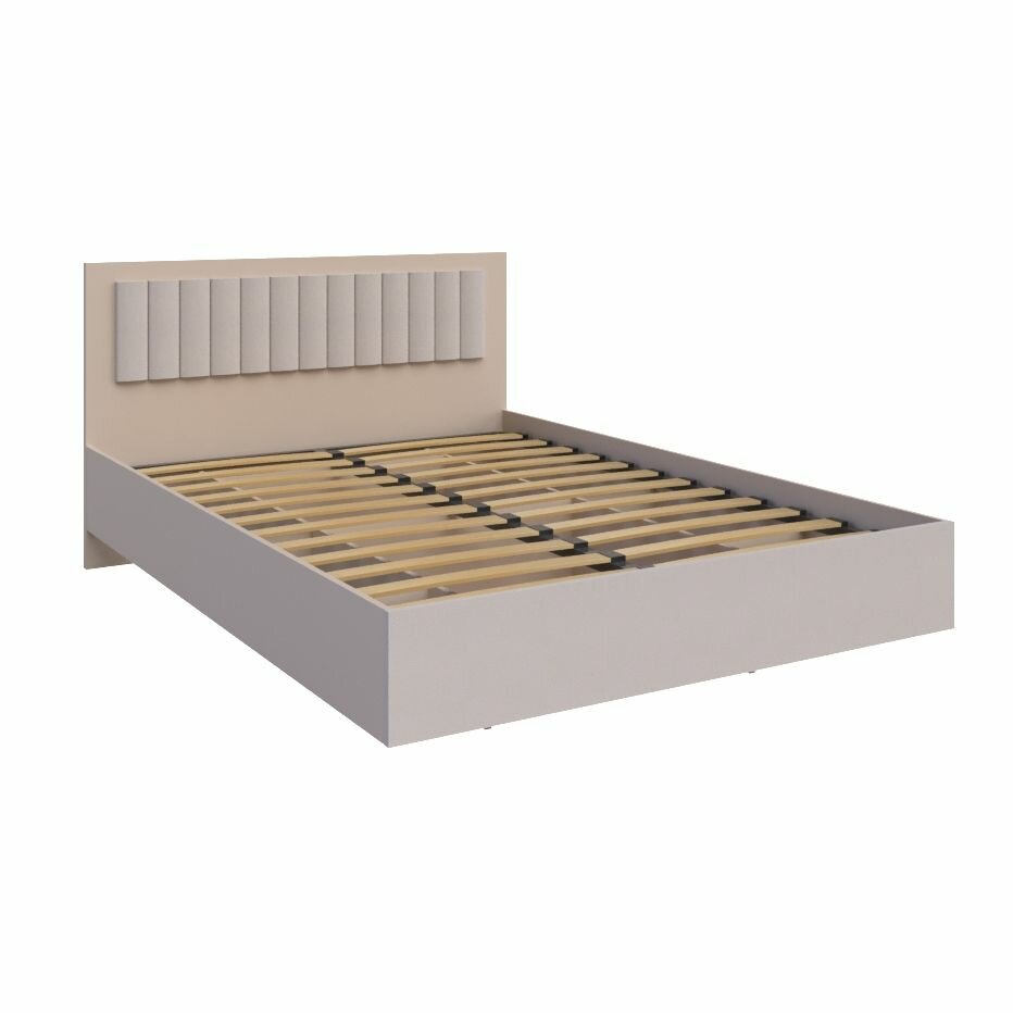 МС Роза Бежевый / Кровать 1400 Ройс Пудра Скин/2 (Базовая комплектация) (ДСВ)