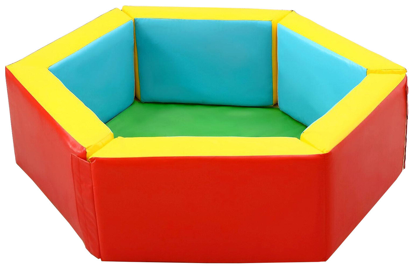 Детский игровой мягкий модуль "Бассейн шестигранный", сухой бассейн для дома и дачи, диаметр 150 см